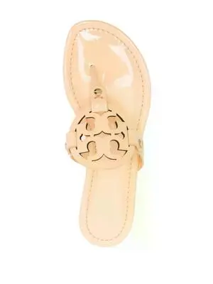 Tory Burch Miller Cut-out Leather Flip-flops