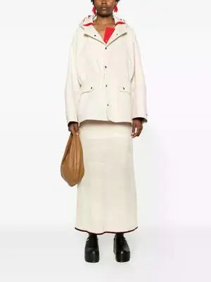 Plan C Hooded Twill Parka Jacket