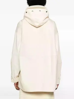 Plan C Hooded Twill Parka Jacket
