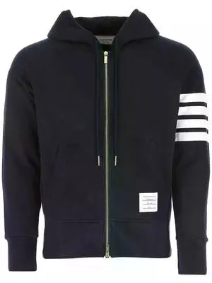 Thom Browne 4-bar Zip-up Hoodie - Blue
