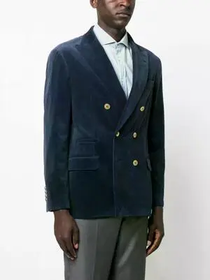Brunello Cucinelli Double-breasted Velvet Blazer