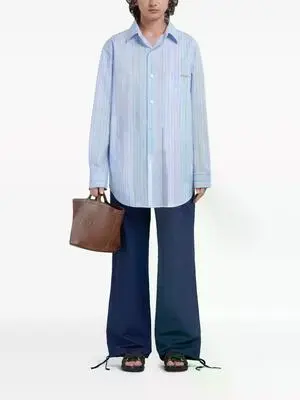 Marni Tropicalia Logo-embossed Leather Tote Bag