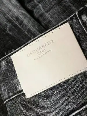 Dsquared2 High-rise Distressed Wide-leg Jeans