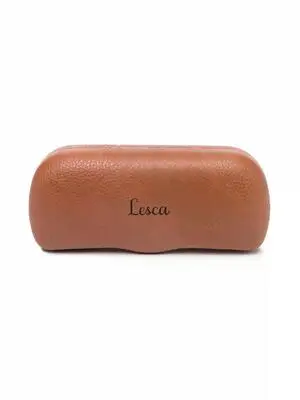 LESCA Tortoiseshell Square-frame Glasses