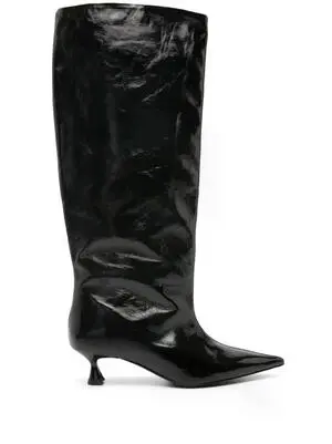 GANNI 45mm Knee-high Mid-heel Boots