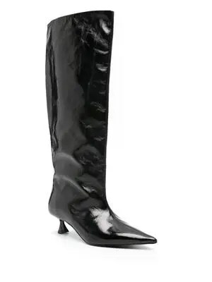 GANNI 45mm Knee-high Mid-heel Boots