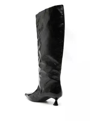 GANNI 45mm Knee-high Mid-heel Boots