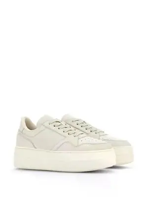 Hogan H670 Flatform Leather Sneakers - Neutrals
