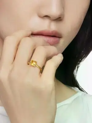 David Yurman 18kt Yellow Chatelaine Citrine And Diamond Ring