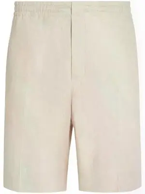 Zegna Oasi Lino Linen Shorts - Neutrals