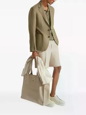 Zegna Oasi Lino Linen Shorts - Neutrals