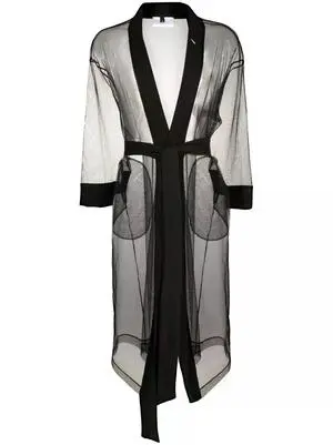 Alchemy Fashions Belted Sheer Mesh Jacket