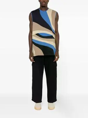 AMIR SLAMA Paneled Wide-leg Cargo Trousers