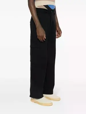 AMIR SLAMA Paneled Wide-leg Cargo Trousers