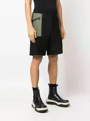 Alexander McQueen Two-tone Cotton Track Shorts