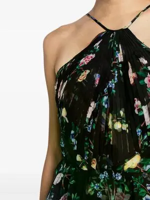Marchesa Floral-print Halterneck Dress