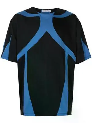 AMIR SLAMA Panelled Round-neck T-shirt