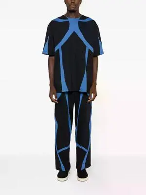 AMIR SLAMA Panelled Round-neck T-shirt