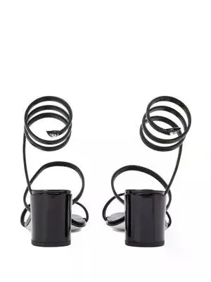 Rene Caovilla Leather Sandals - Black