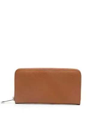 DOUCAL'S Leather Continental Wallet - Brown