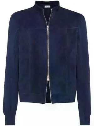 Brunello Cucinelli Suede Bomber Jacket