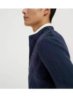 Brunello Cucinelli Suede Bomber Jacket
