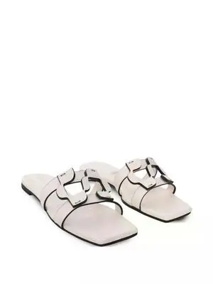Simkhai Leather Slides - Neutrals