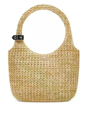 COURREGES Woven Raffia Holy Shoulder Bag