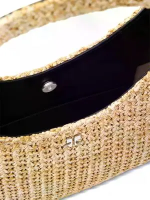 COURREGES Woven Raffia Holy Shoulder Bag