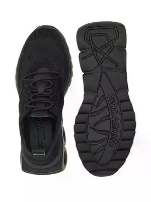 FERRAGAMO Gancini-plaque Low-top Sneakers - Black