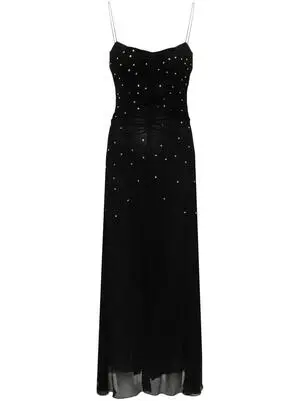 FORTE_FORTE Crystal-embellished Silk Maxi Dress