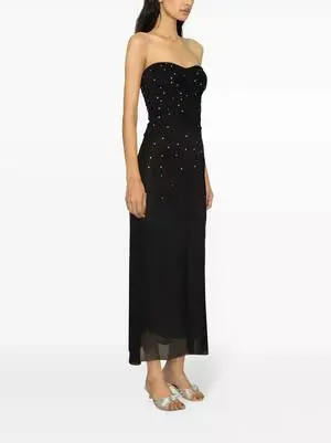 FORTE_FORTE Crystal-embellished Silk Maxi Dress