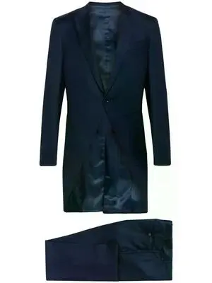 Canali Single-breasted Wool Suit - Blue