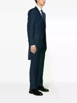 Canali Single-breasted Wool Suit - Blue