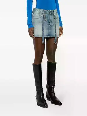 Off-White Denim Cargo Mini Skirt