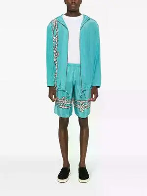 AMIR SLAMA Graphic-print Silk Bermuda Shorts
