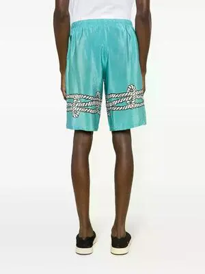 AMIR SLAMA Graphic-print Silk Bermuda Shorts