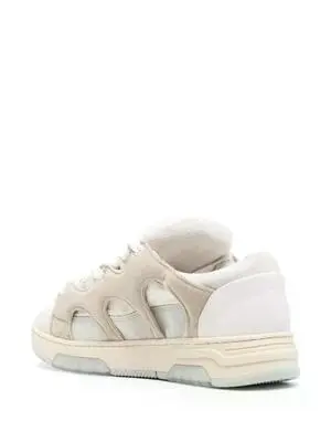 SANTHA Panelled Padded Leather Sneakers