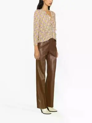 Zadig&Voltaire Tresse Ruffled Long-sleeve Blouse