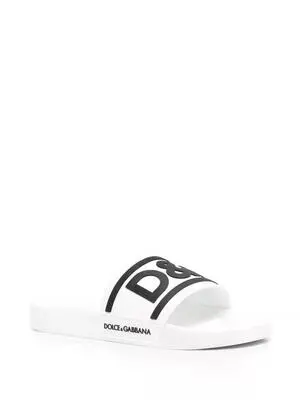 Dolce & Gabbana Gomma Pool Slides - White