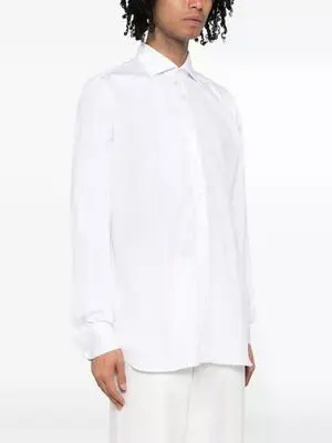 LARDINI Poplin Button-up Cotton Shirt