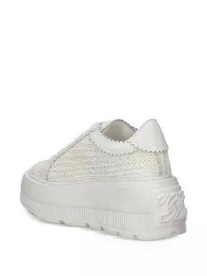 Casadei Nexus Textured Platform Sneakers - White