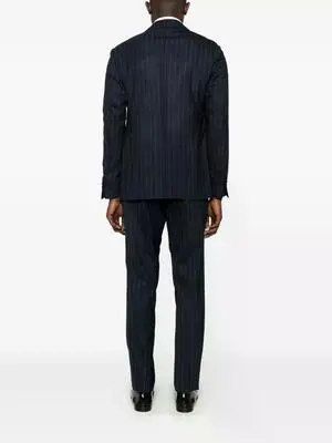 LARDINI Pinstriped Suit - Blue