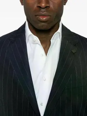 LARDINI Pinstriped Suit - Blue