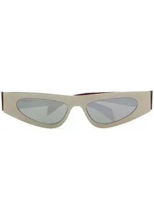 Gucci Logo-print Cat-eye Sunglasses - Silver