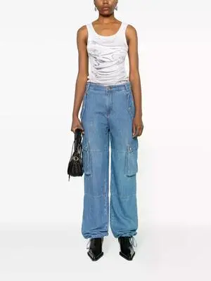 Moschino Drawstring-hem Cotton Cargo Jeans
