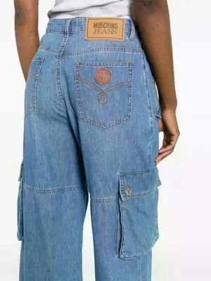 Moschino Drawstring-hem Cotton Cargo Jeans