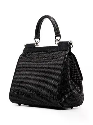 Dolce & Gabbana Small Sicily Rhinestone Shoulder Bag
