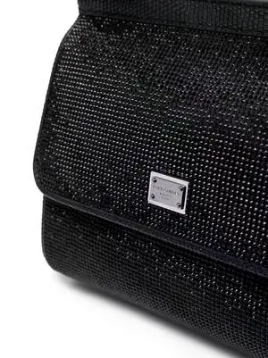 Dolce & Gabbana Small Sicily Rhinestone Shoulder Bag