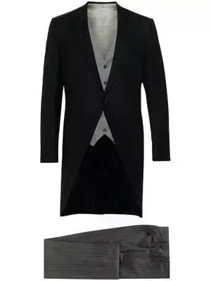 Canali Single-breasted Wool Suit - Black